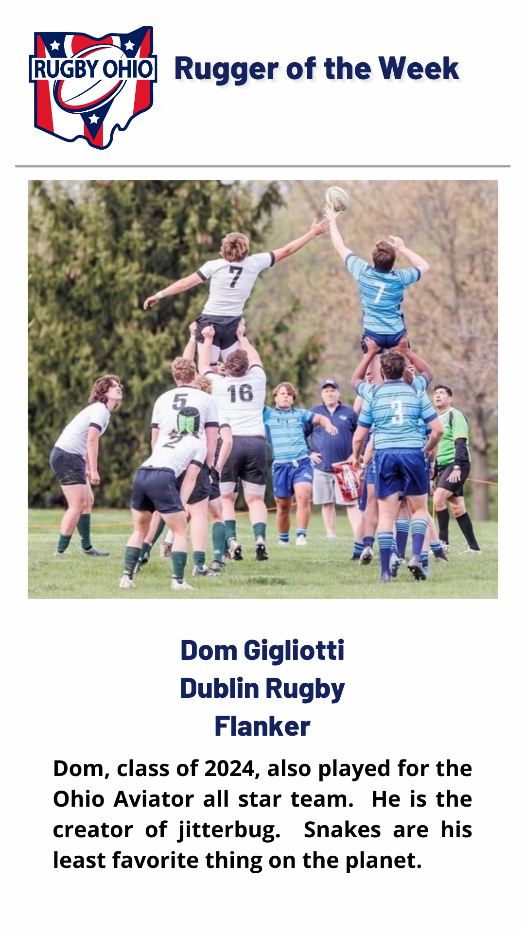 Rugger of the Week – Rugby Ohio